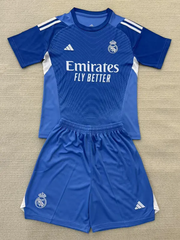 US$ 14.50 - 25-26 RMA Blue GoalKeeper Kids Soccer Jersey - www.motios6.com