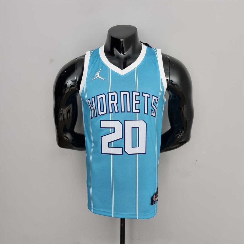 US$ 26.00 - 75th Anniversary Hayward #20 Charlotte Hornets Blue NBA ...