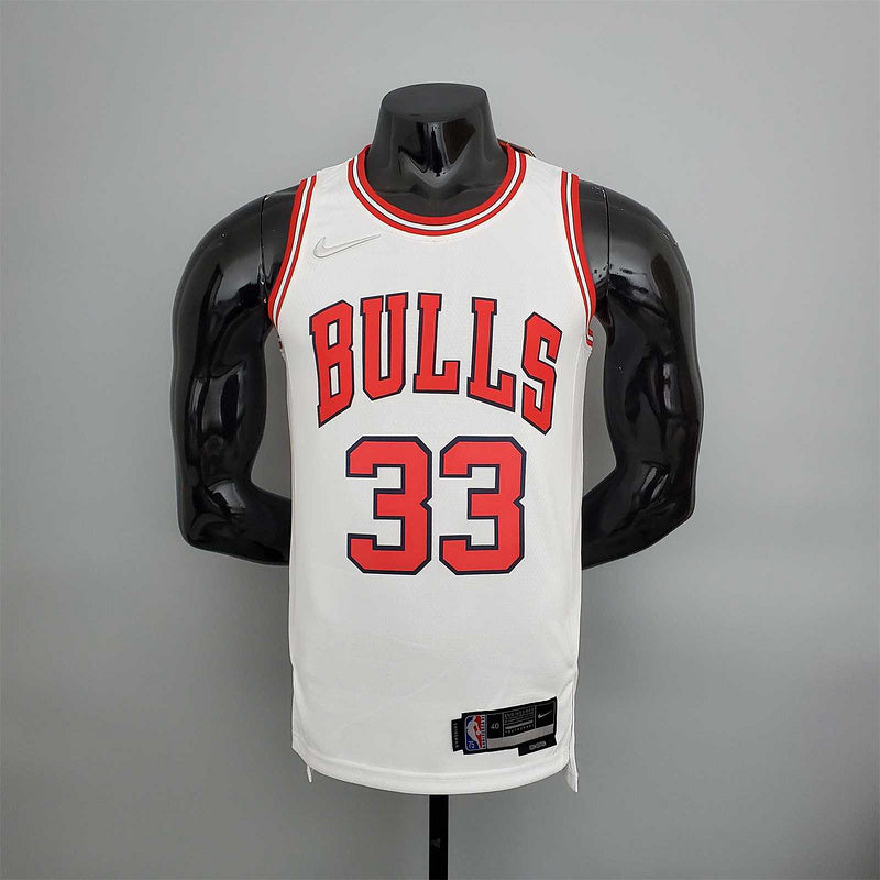 US$ 26.00 - 75th Anniversary Pippen #33 Bulls White - www.andistore.cn