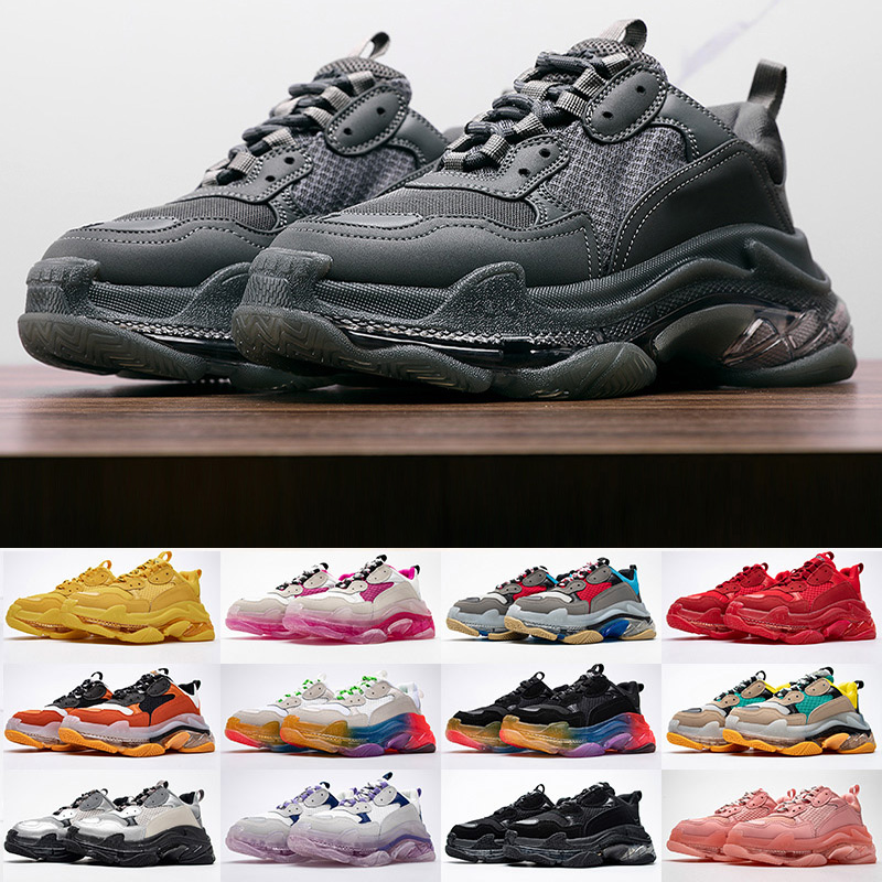 BALENCIAGA Designer Triple Clear Sole Sneaker Double Foam And Mesh Fluo ...
