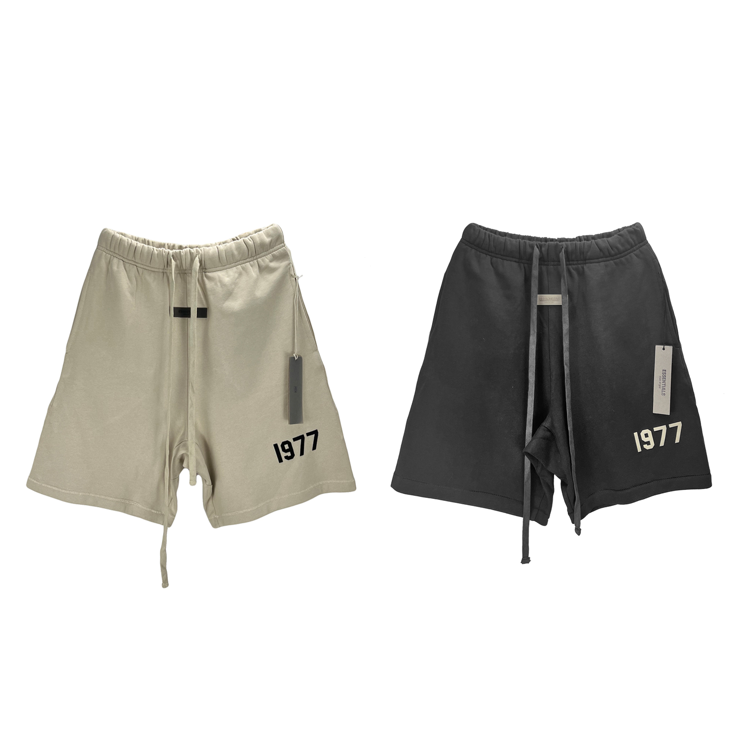 Essentials 2022ss thick flocked 1977 terry shorts