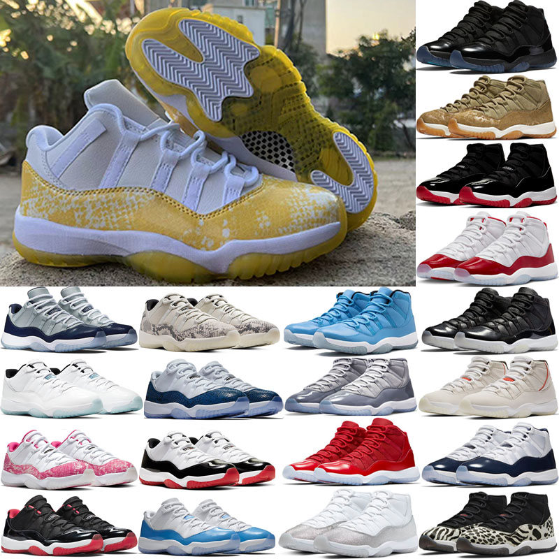 NIKE AIR Jordan 11 Sneaker Luxury Designer Shoes AJ11 Yellow Snakeskin ...