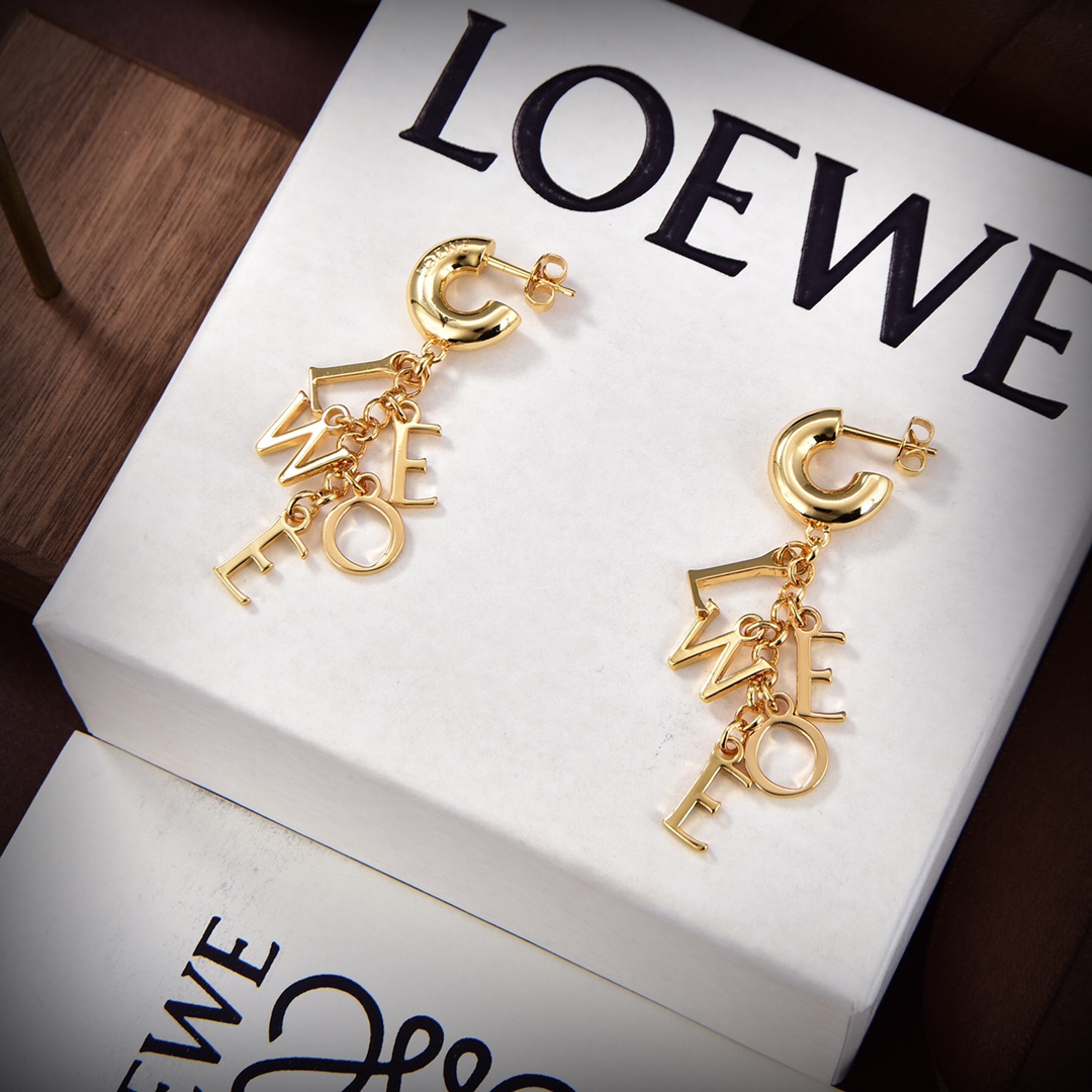 Loewe Gold Stud Earrings