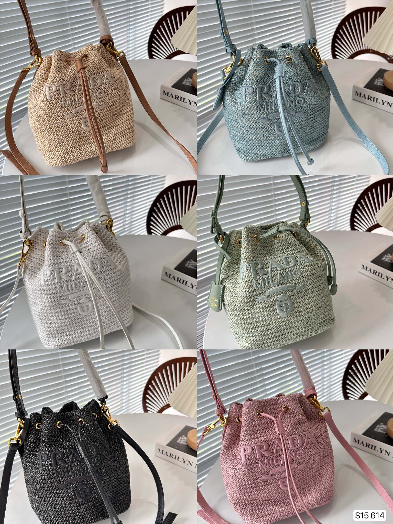Prada Bag Braided Bucket Bag