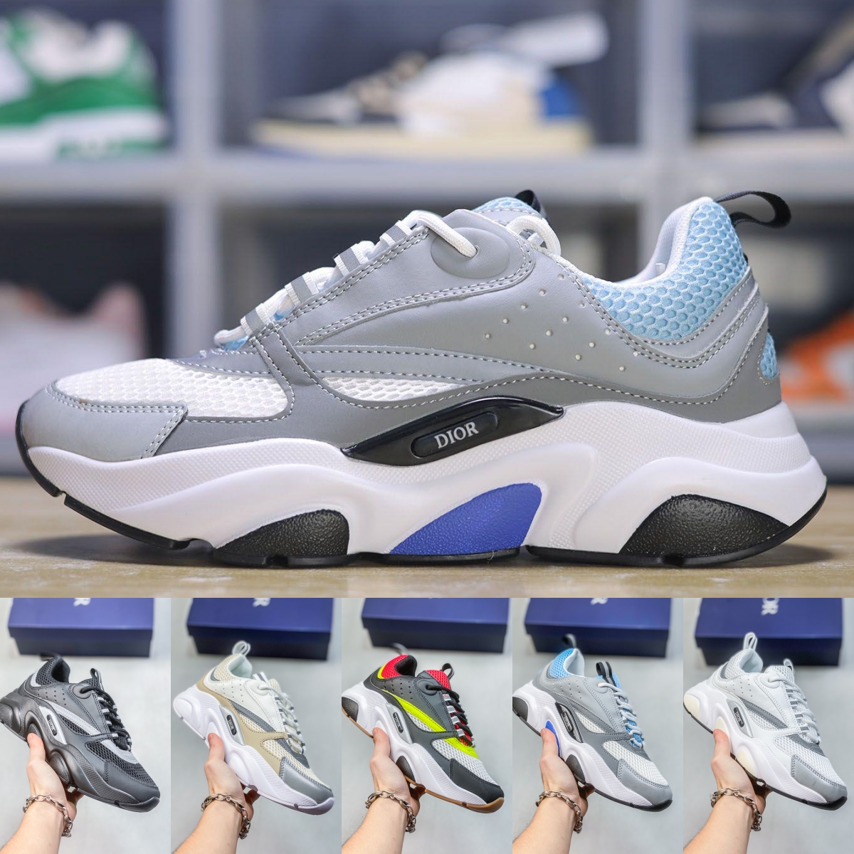 Dior Homme B22 Trainer Sneaker Series Retro Thick Sole Casual Sports ...