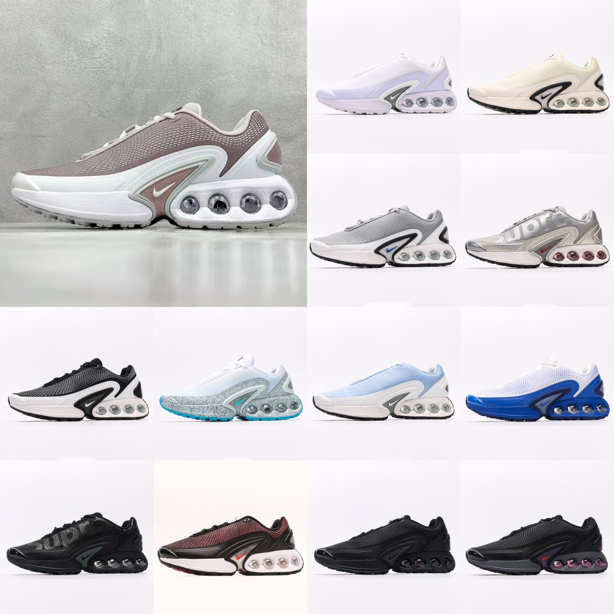 Nike Air Max DN Anthracite Light Crimson DN series low-top pod-shaped ...