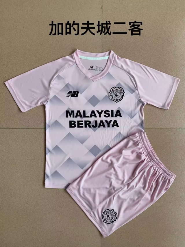 US$ 25.00 - Youth Uniform Kids Kit 2022-2023 Cardiff City 3rd Away Pink ...