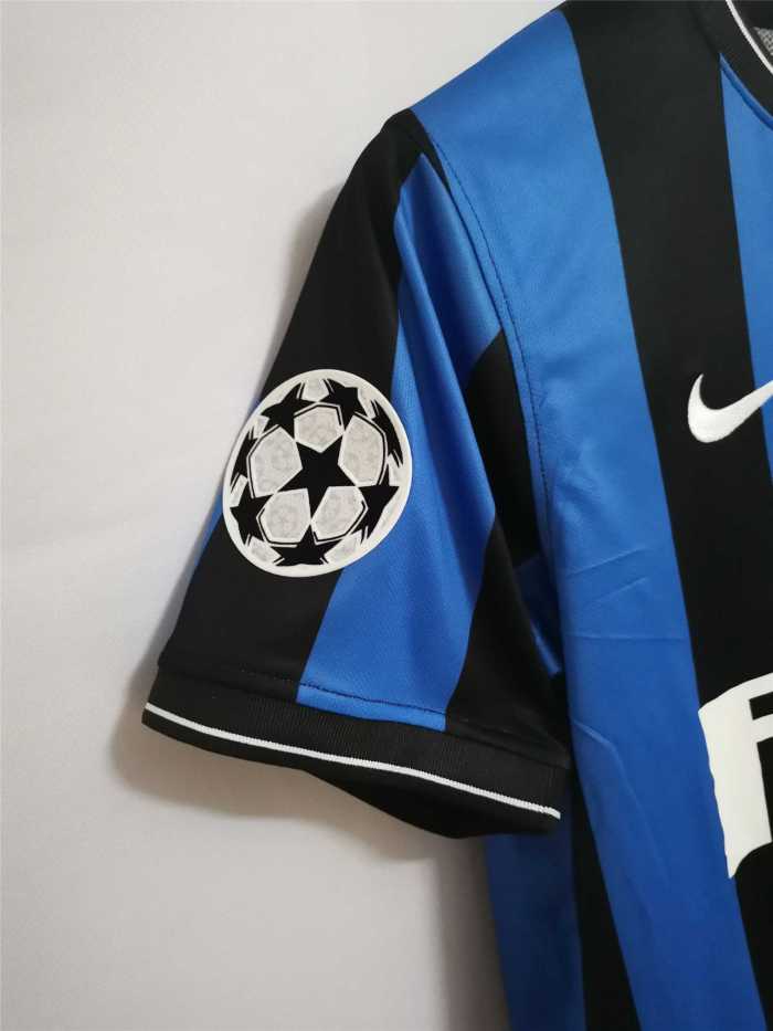 US$ 35.00 - with Front Lettering+Scudetto+UCL Patch Retro Jersey Inter ...