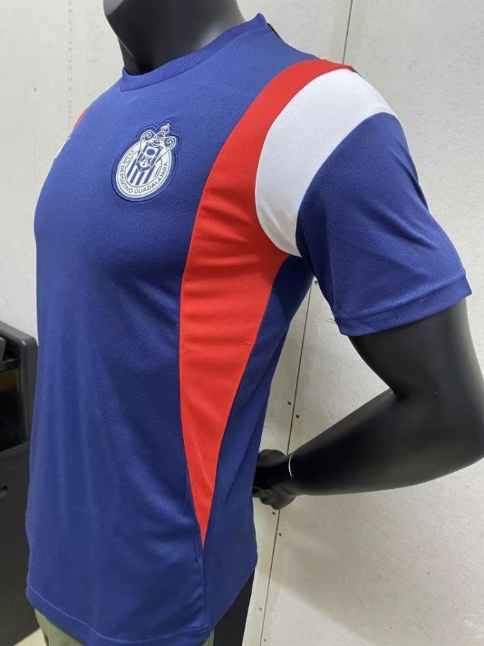 US$ 32.00 - Fans Version 2023-2024 Chivas Blue Soccer Training Jersey ...