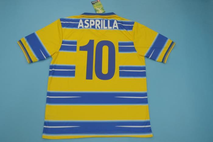 US$ 35.00 - Retro Jersey 1998-1999 Parma 10 ASPRILLA Third Away Yellow ...