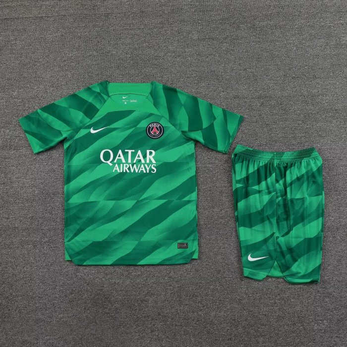 US$ 39.00 - Adult Uniform 2023-2024 PSG Green Goalkeeper Soccer Jersey ...