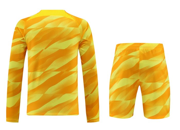 US$ 42.00 - Long Sleeve Adult Uniform 2023-2024 PSG Yellow Goalkeeper ...