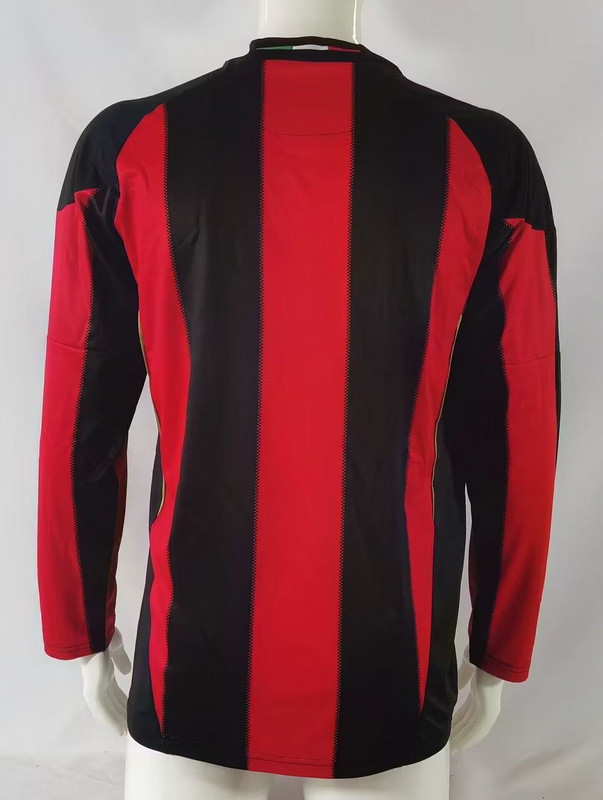 US$ 38.00 - Long Sleeve Retro Jersey 2010-2011 AC Milan Home Soccer Jersey Vintage Football ...