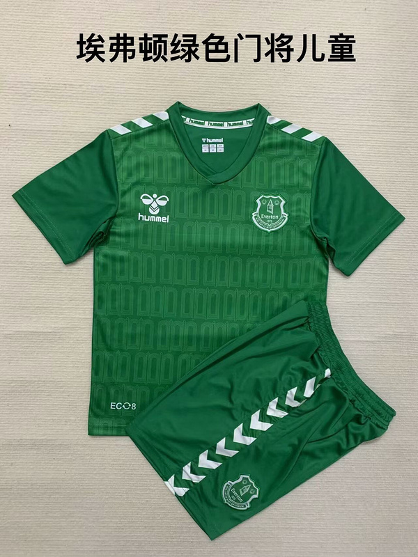 US$ 25.00 - Youth Uniform Kids Kit 2023-2024 Everton Green Goalkeeper ...