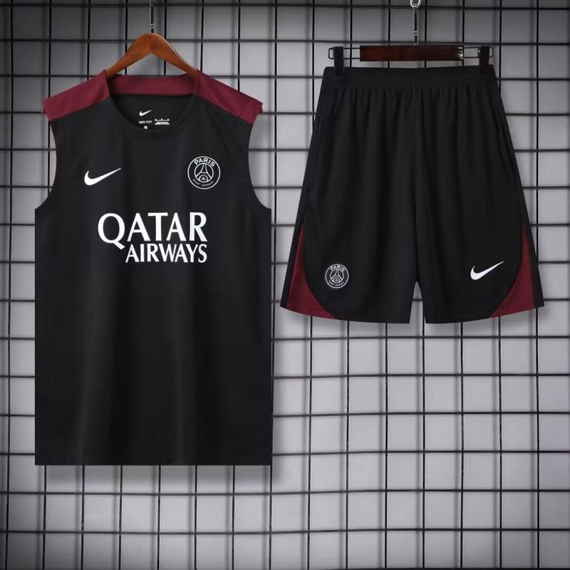 US$ 35.00 - Adult Uniform 2024 PSG Black/Red Soccer Training Vest and ...