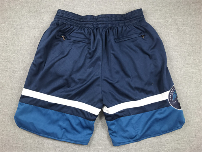 US$ 35.00 - with Pocket Minnesota Timberwolves Blue NBA Shorts ...