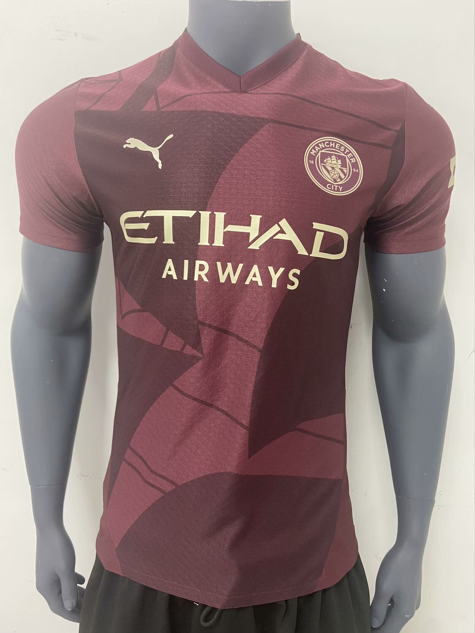 US$ 35.00 - Player Version Manchester City 2024-2025 Third Away Maroon ...