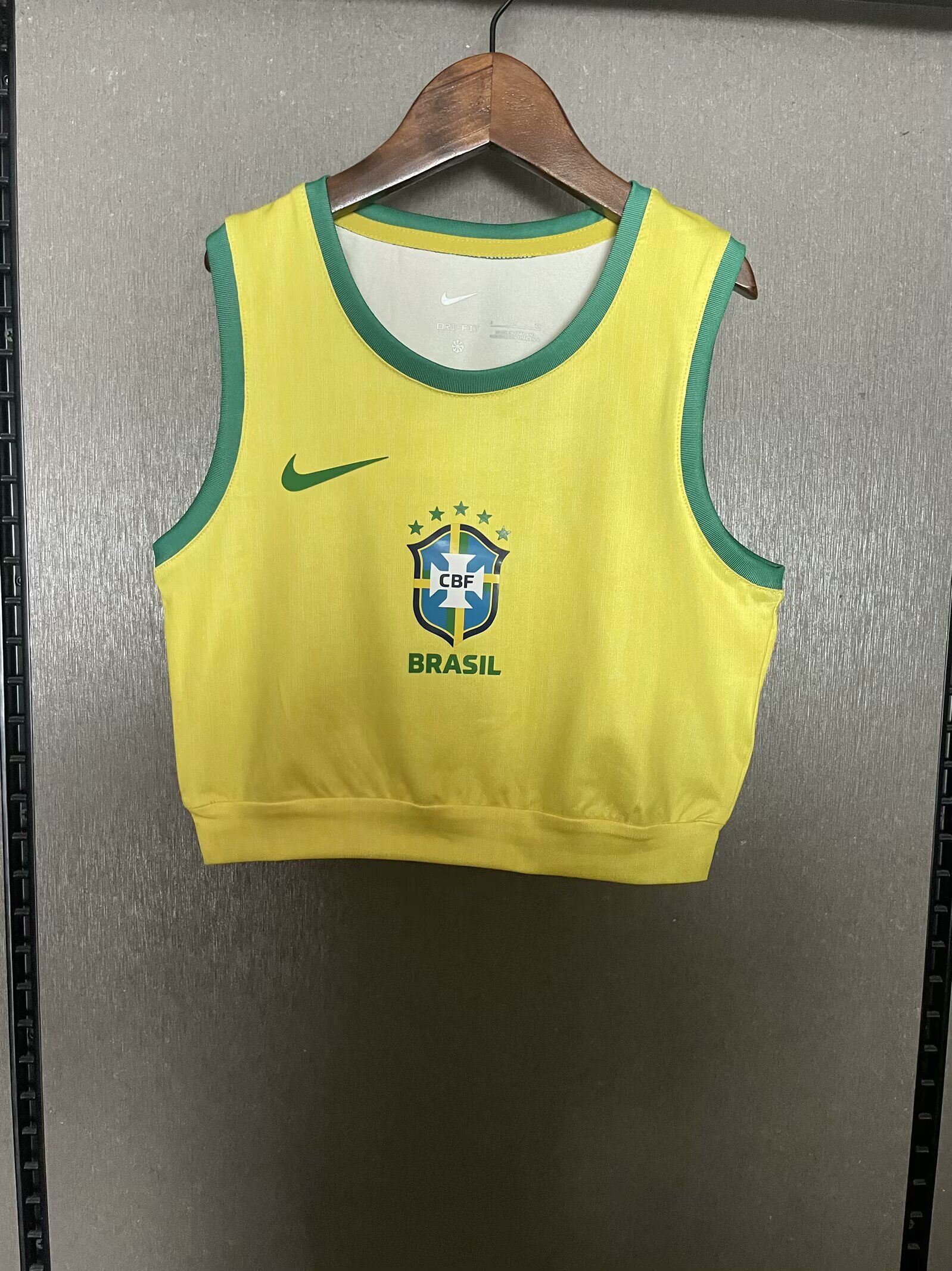 US$ 29.00 - Women 2025-2026 Brazil Home Soccer Yoga Vest Girl Brasil ...