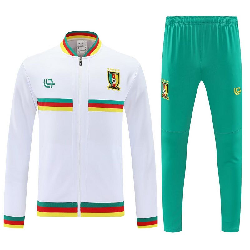 US$ 69.00 - Adult 2025-2026 Cameroun White Soccer Jacket and Long Pants ...