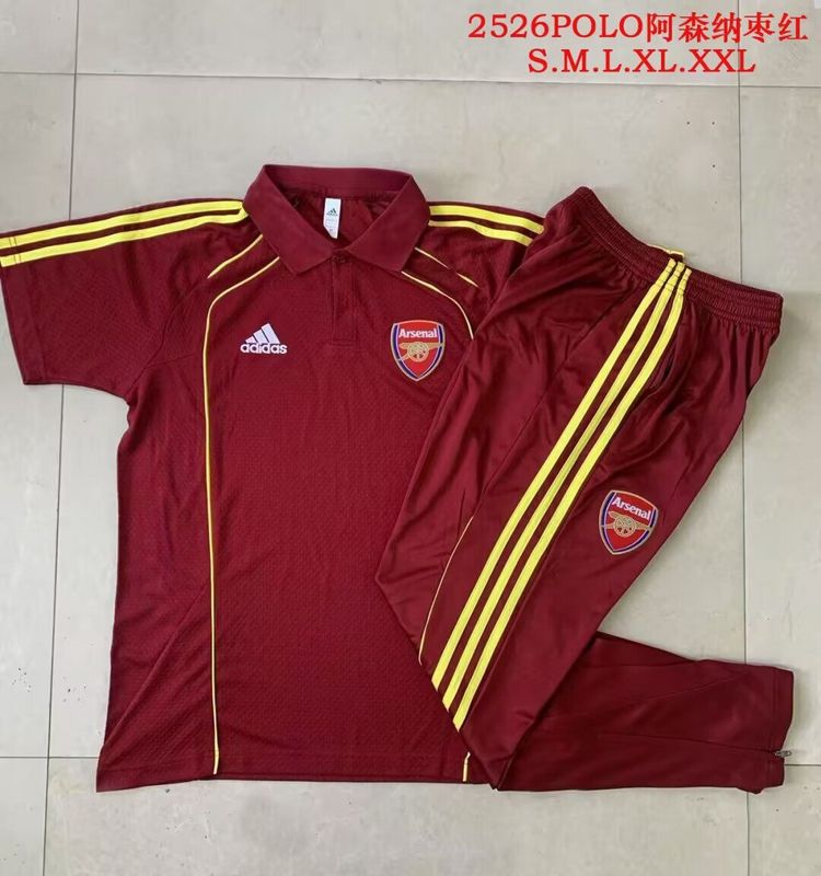 US$ 49.00 - 2025-2026 Arsenal Dark Red Soccer Polo and Pants Football ...