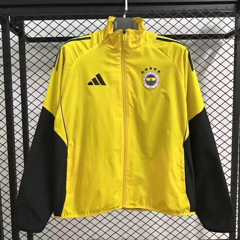 US$ 59.00 - 2025-2026 Fenerbahce Yellow Soccer Windbreaker Jacket ...