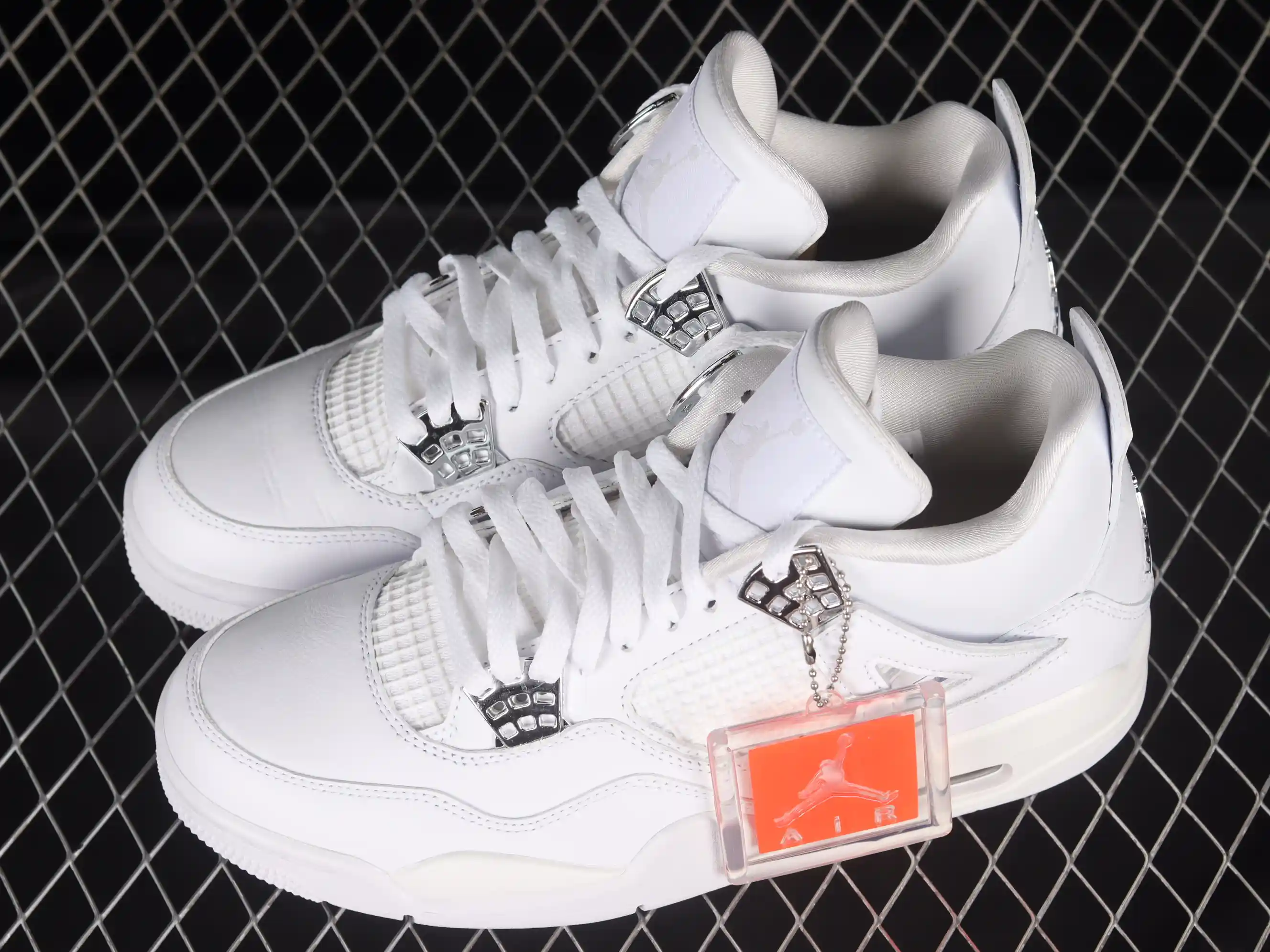 Air Jordan 4 Retro White Metallic Silver - Pure Platinum - Bxmstore