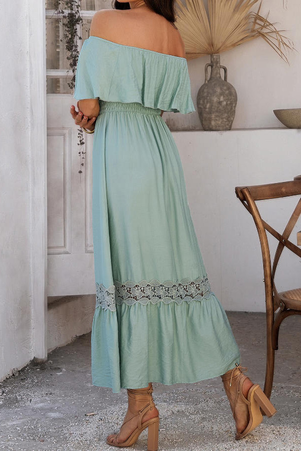 US$ 13.43 - Solid Color One Shoulder Waist Cinched Dress - www ...