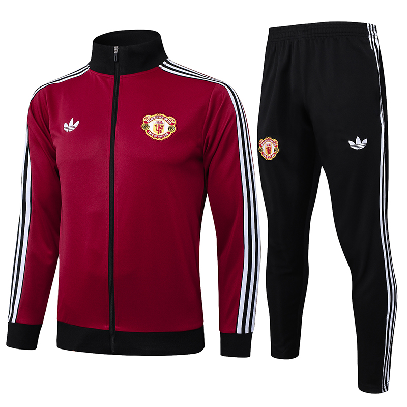 US$ 43.00 - 25/26 Man Utd Maroon Jacket Tracksuit #A845 - www.ssdays.com