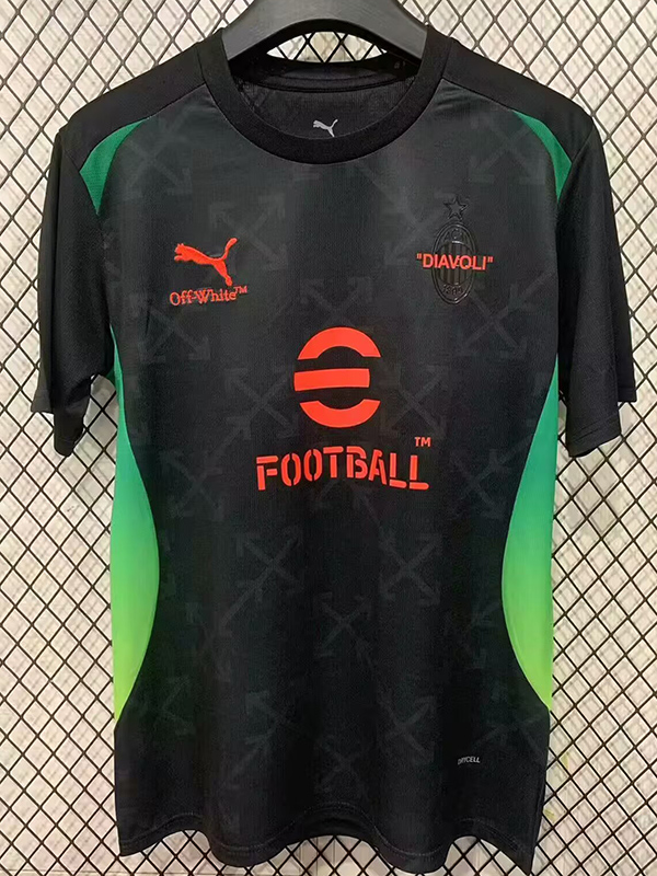 US$ 14.50 - 25/26 ACM Pre match Black Training Shirts - www.ssdays.com