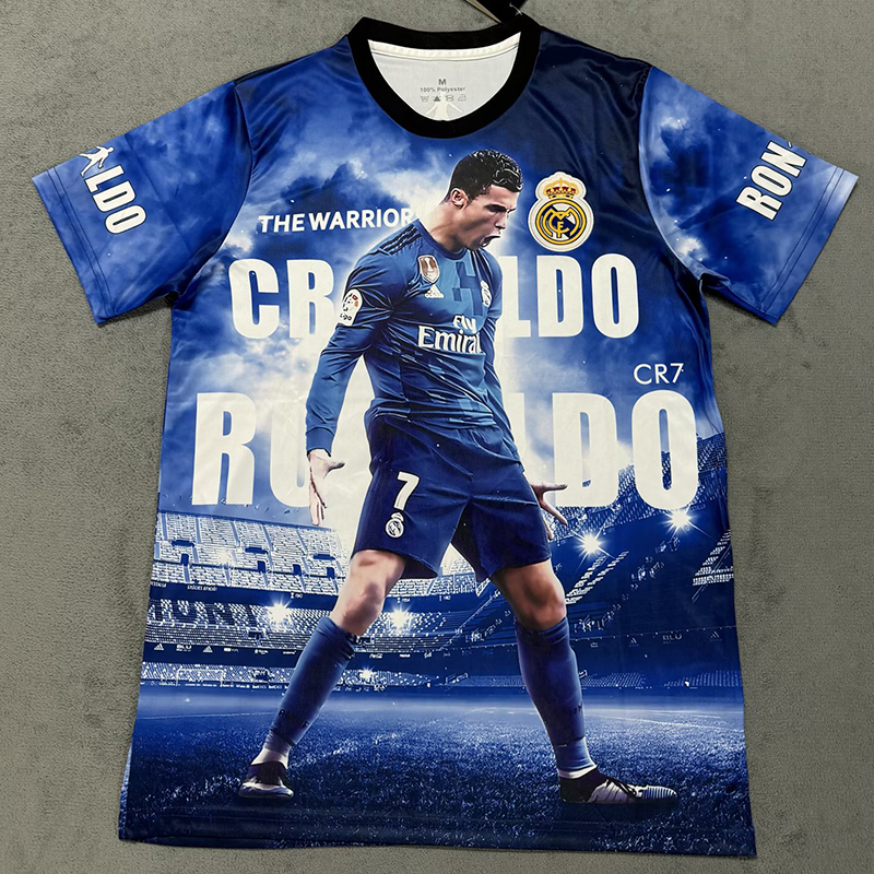 US$ 14.50 - 25/26 RMA C-Ro Champion Edition Blue Fans Soccer Jersey#带7号 ...