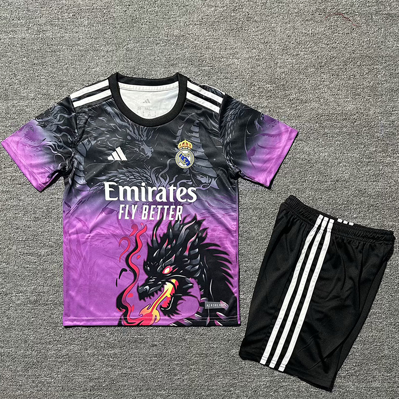 US$ 14.50 - 25/26 RMA Dragon Head Diagram Purple Kids Soccer Jersey ...