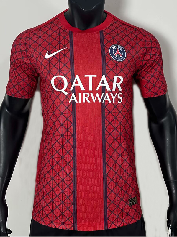 US$ 20.00 - 25/26 PSG Red Grid pattern Player Version Training Shirts ...