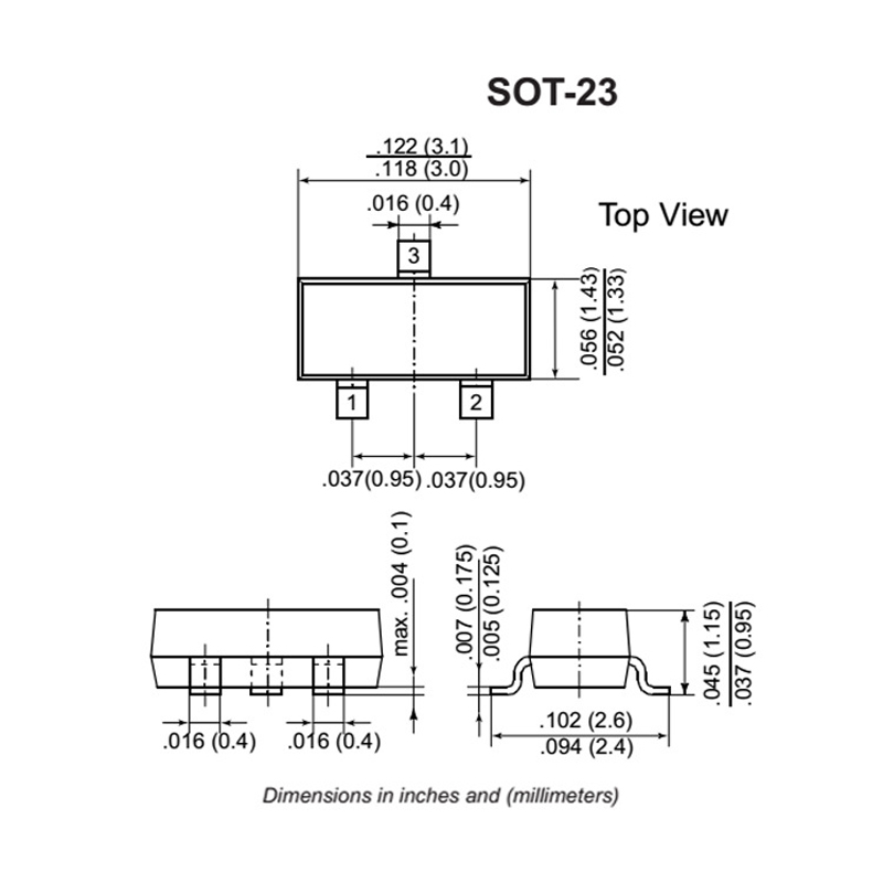 S8050 SMD Transistor Footprint SOT-23 Silkscreen J3Y Type NPN 25V/500mA ...