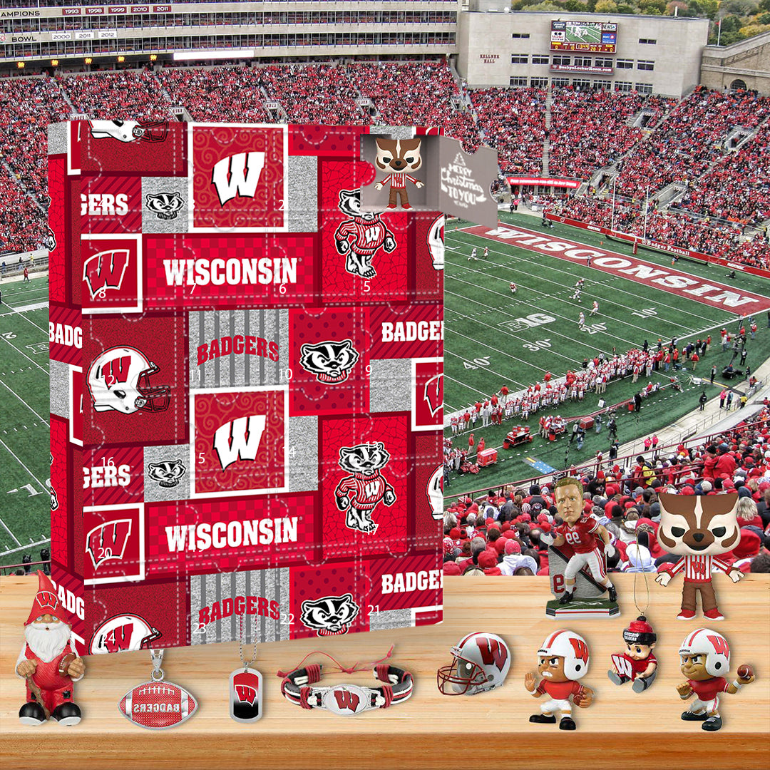 Wisconsin Badgers Advent Calendar -- The One With 24 Little Doors