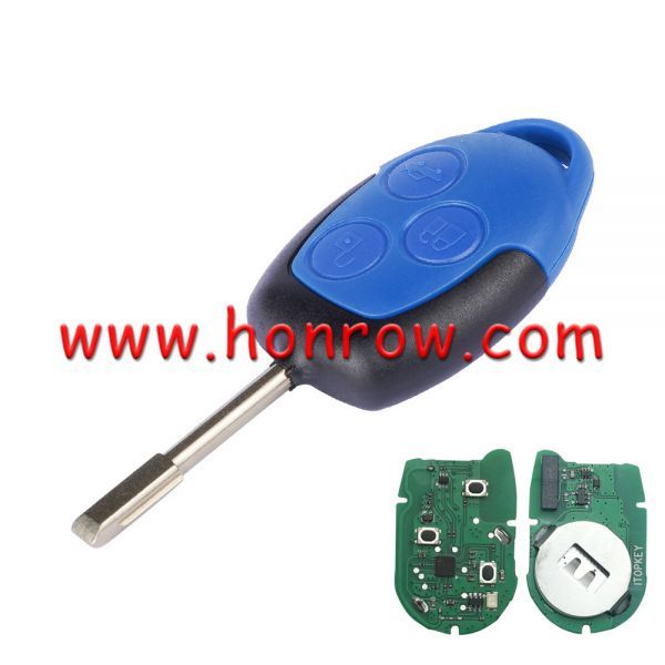 For New Ford Transit blue 3 button remote key with blue blade 433MHz ...