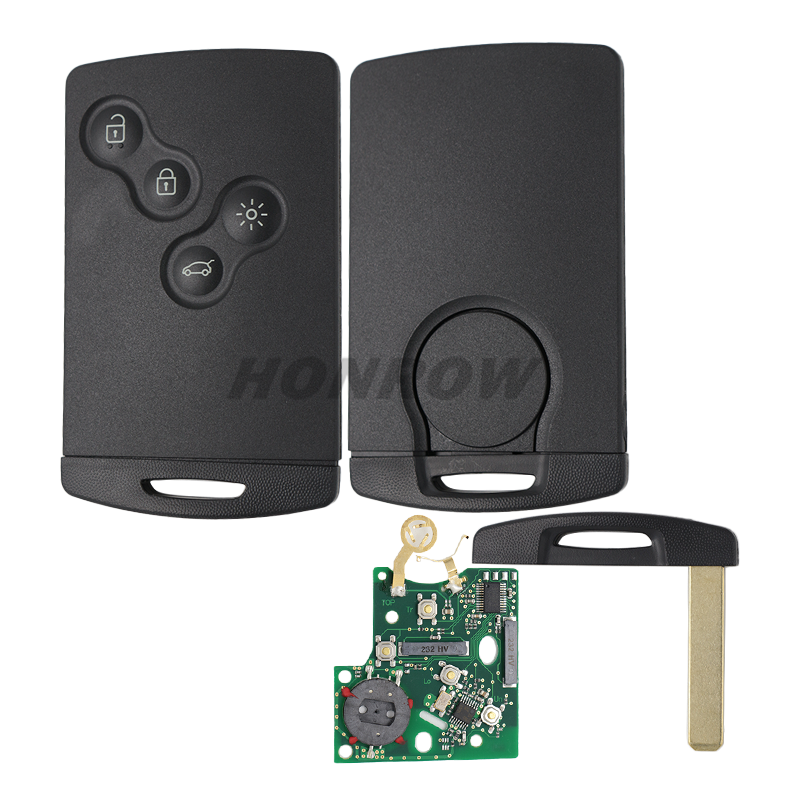 For Renault Koleos Car keyless 4 button Remote key with PCF7952 Chip ...