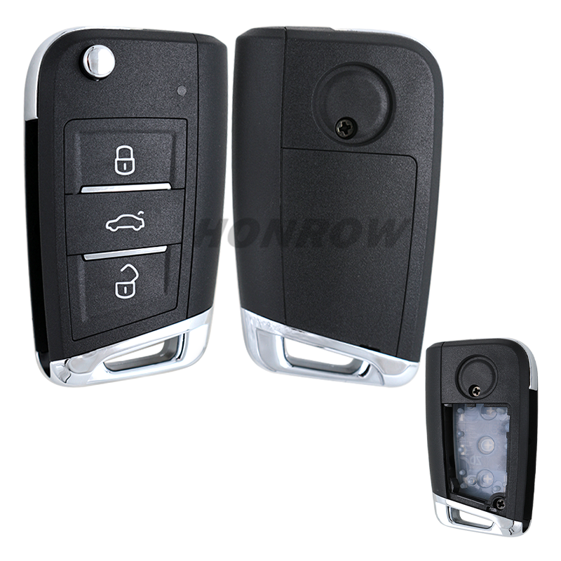 For VW style MQB 3 button key shell used for Xhorse VVDI